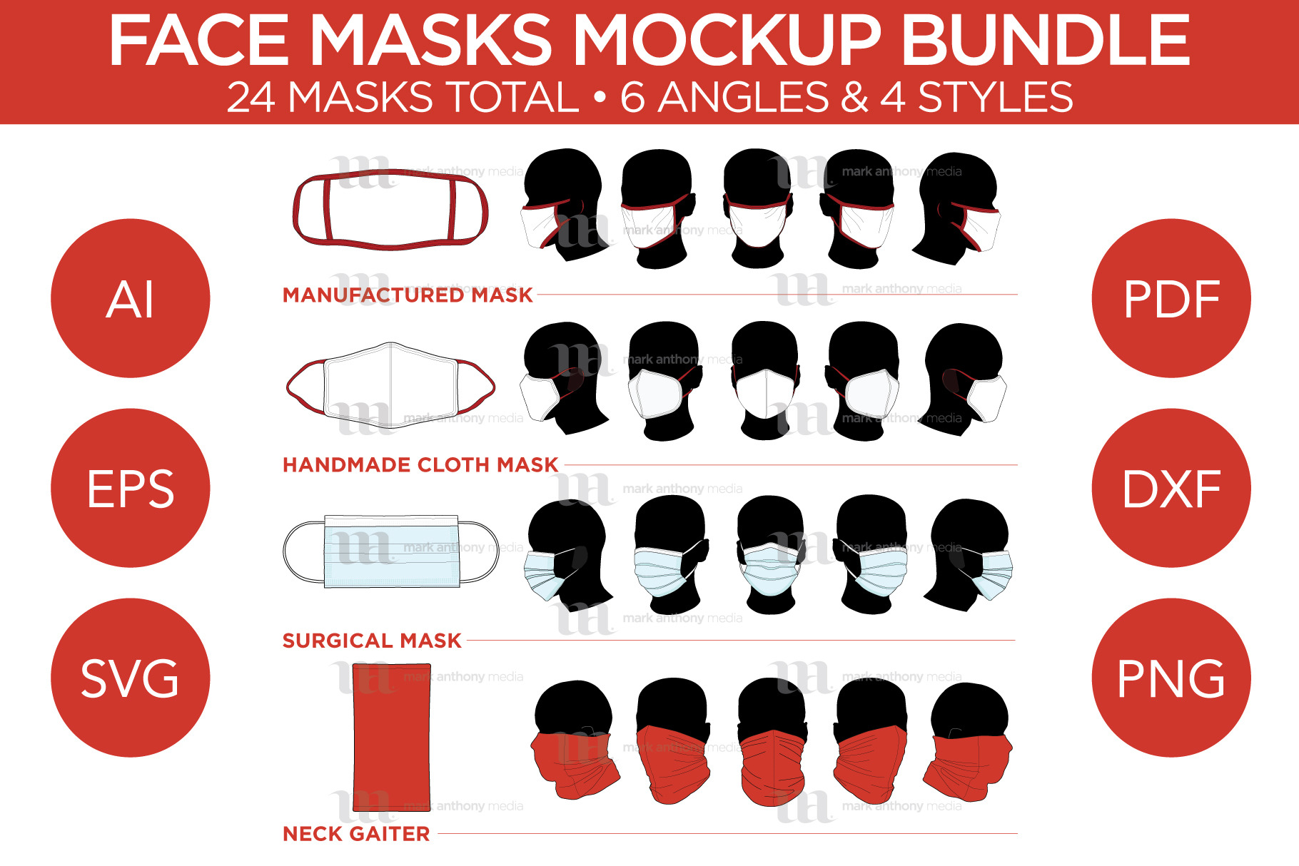 Face Masks/Neck Gaiter Bundle - Template