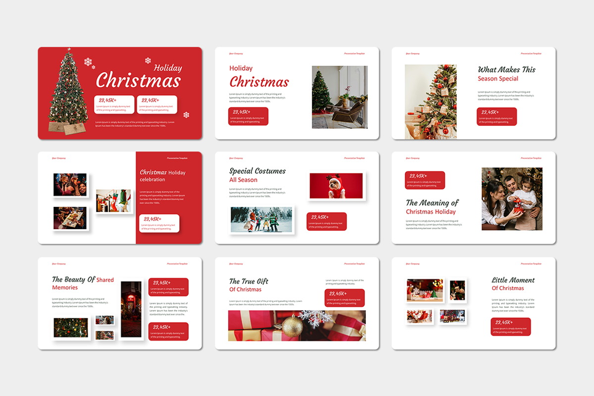 Christmas Holiday - Google Slides, a Presentation Template by Iqsiart ...