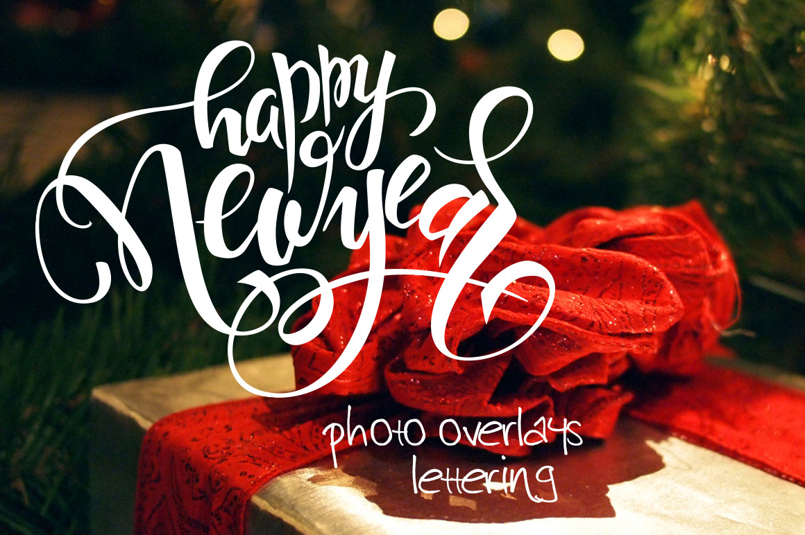 New Year lettering overlays, a Graphic by catary art