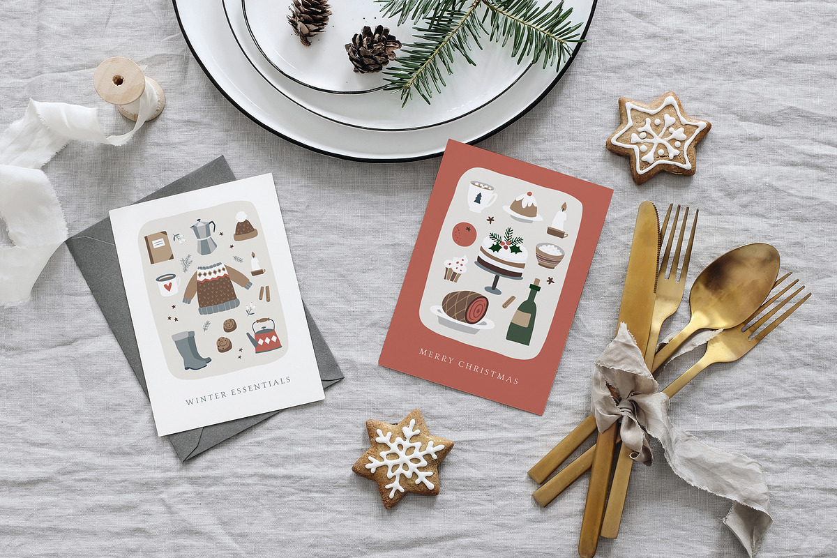 20 Gingerbread Christmas mockups, a Print Template by Tabita's shop