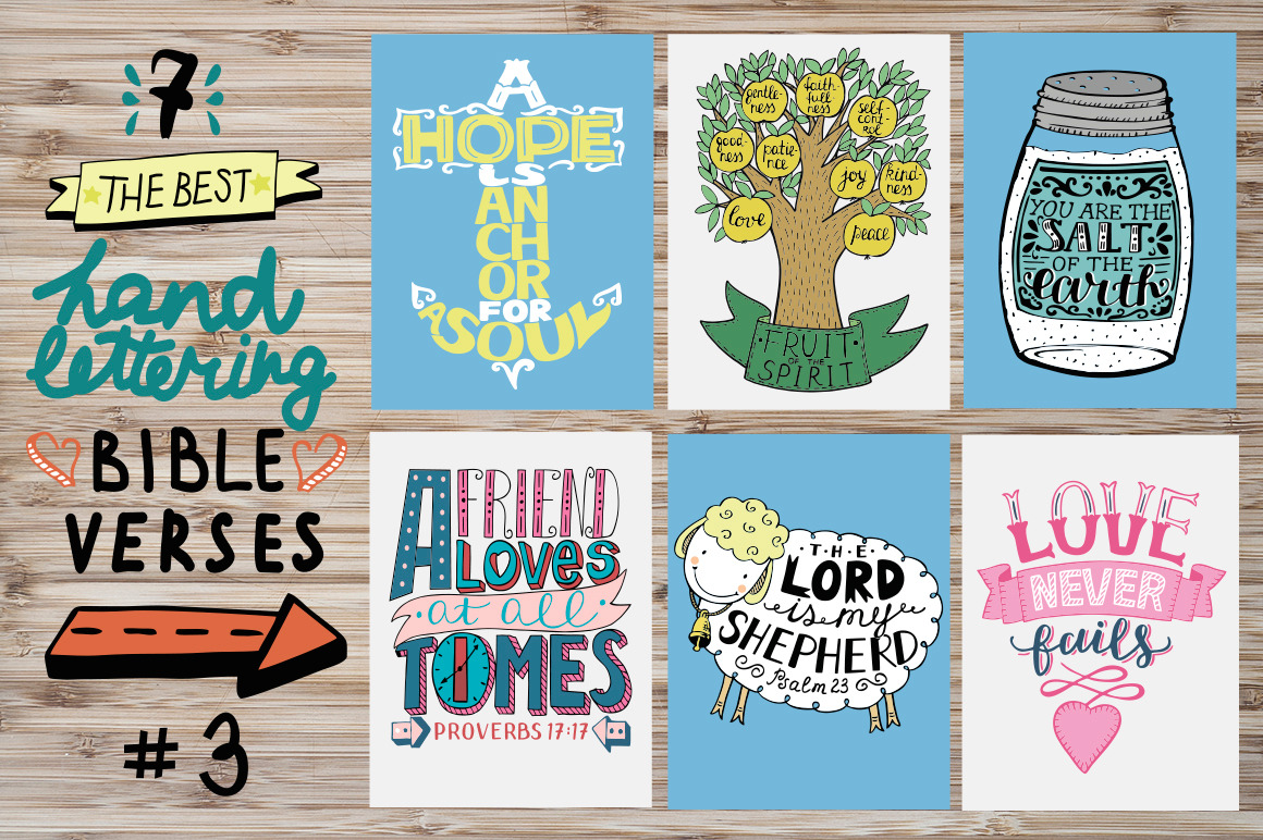 7 THE BEST BIBLE VERSES #3, a Decorative Illustration by Ola-la-la ...