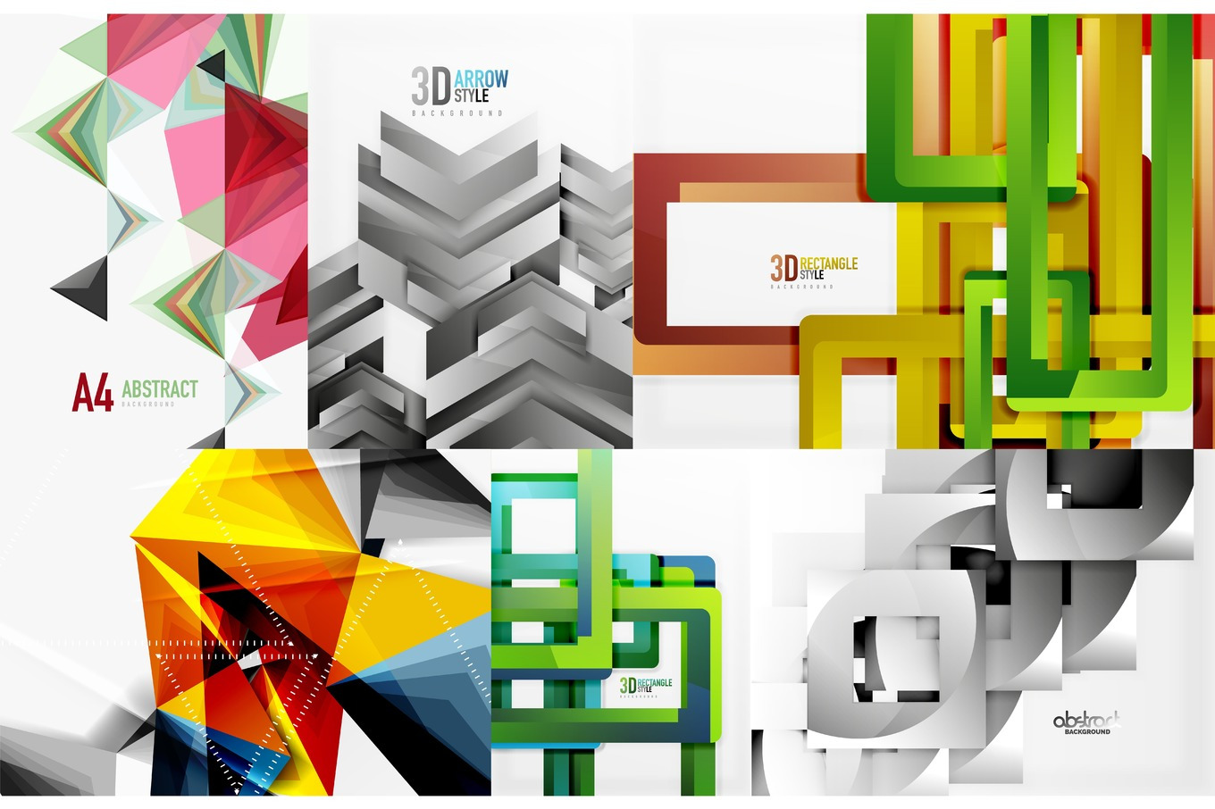 Set of modern geometric templates, a Decorative Illustration by ...