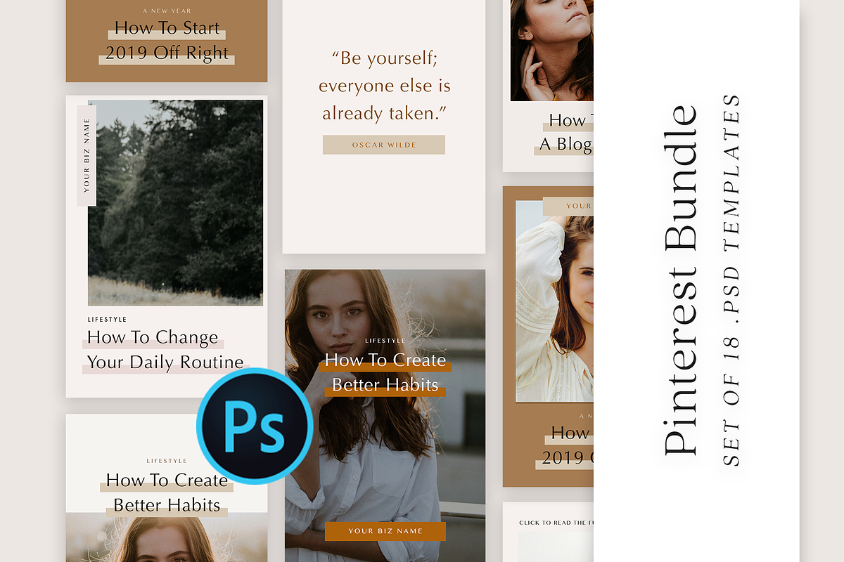 SALE | Pinterest Template Bundle Kit, a Social Media Template by molly ...