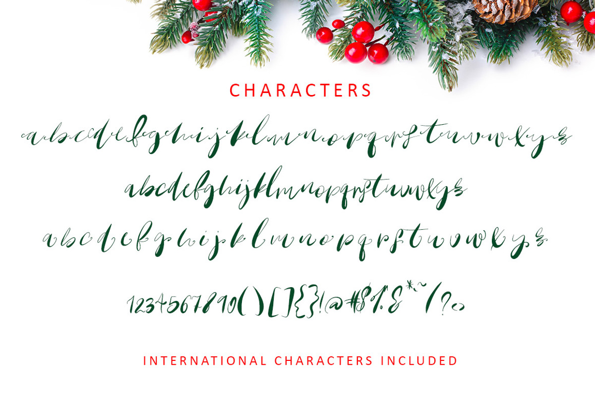 Oh Mistletoe Script Font, a Script Font by Creativeqube Design