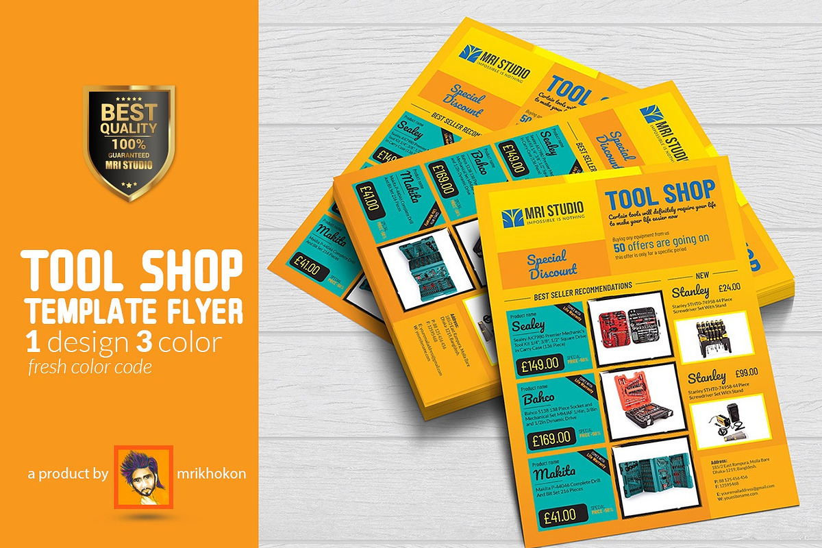 Tool Shop Flyer Template, a Flyer Template by MRI STUDIO
