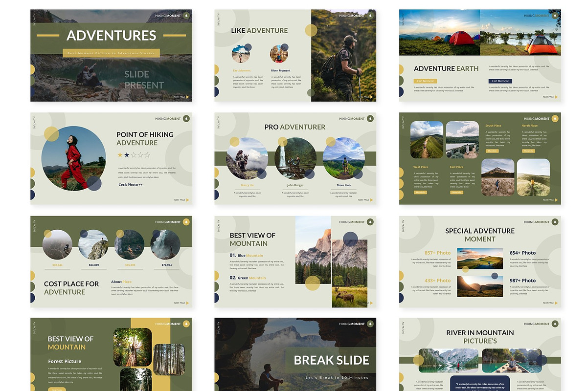 Adventures - Presentation Template, a Presentation Template by AQR Studio
