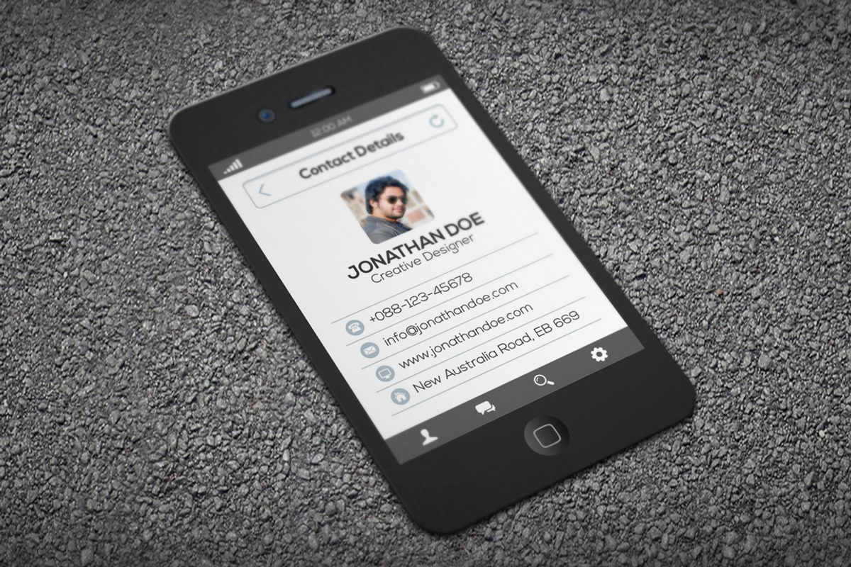 Phone Business Card, a Business Card Template by Orcshape Studio