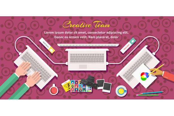 Creative Team Design Flat Style, an Object Illustration by robuart