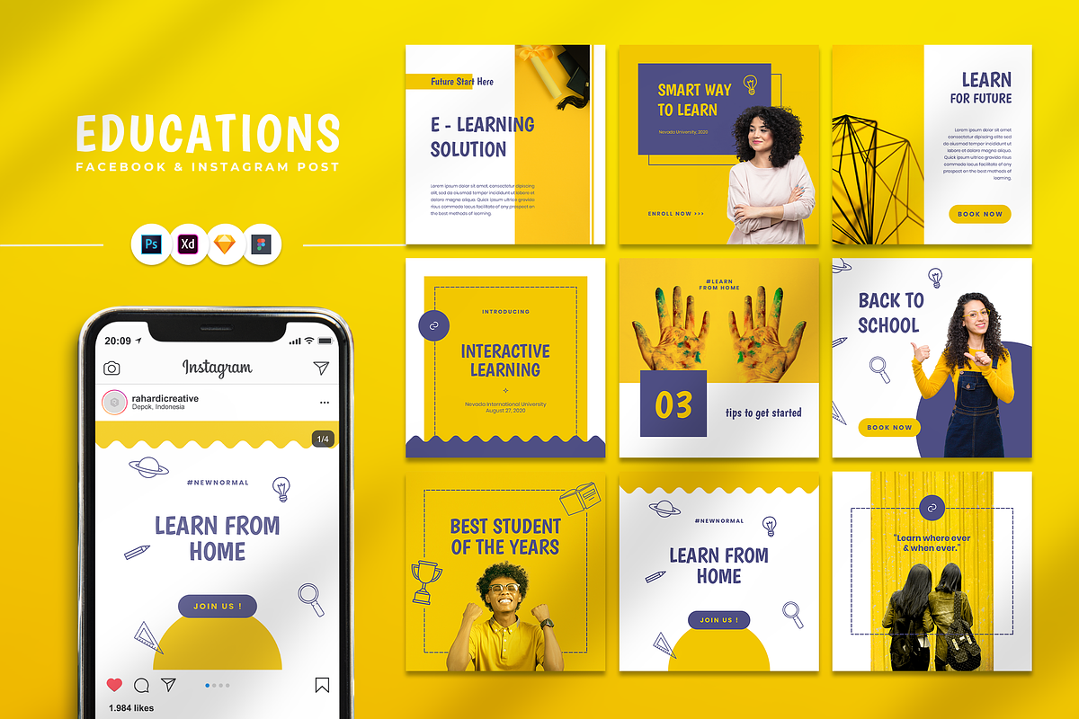 Education Facebook & Instagram Post, a Social Media Template by Rahardi ...