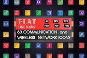 Network and Communication Flat Icons, a Solid Icon by FlatLineIcons