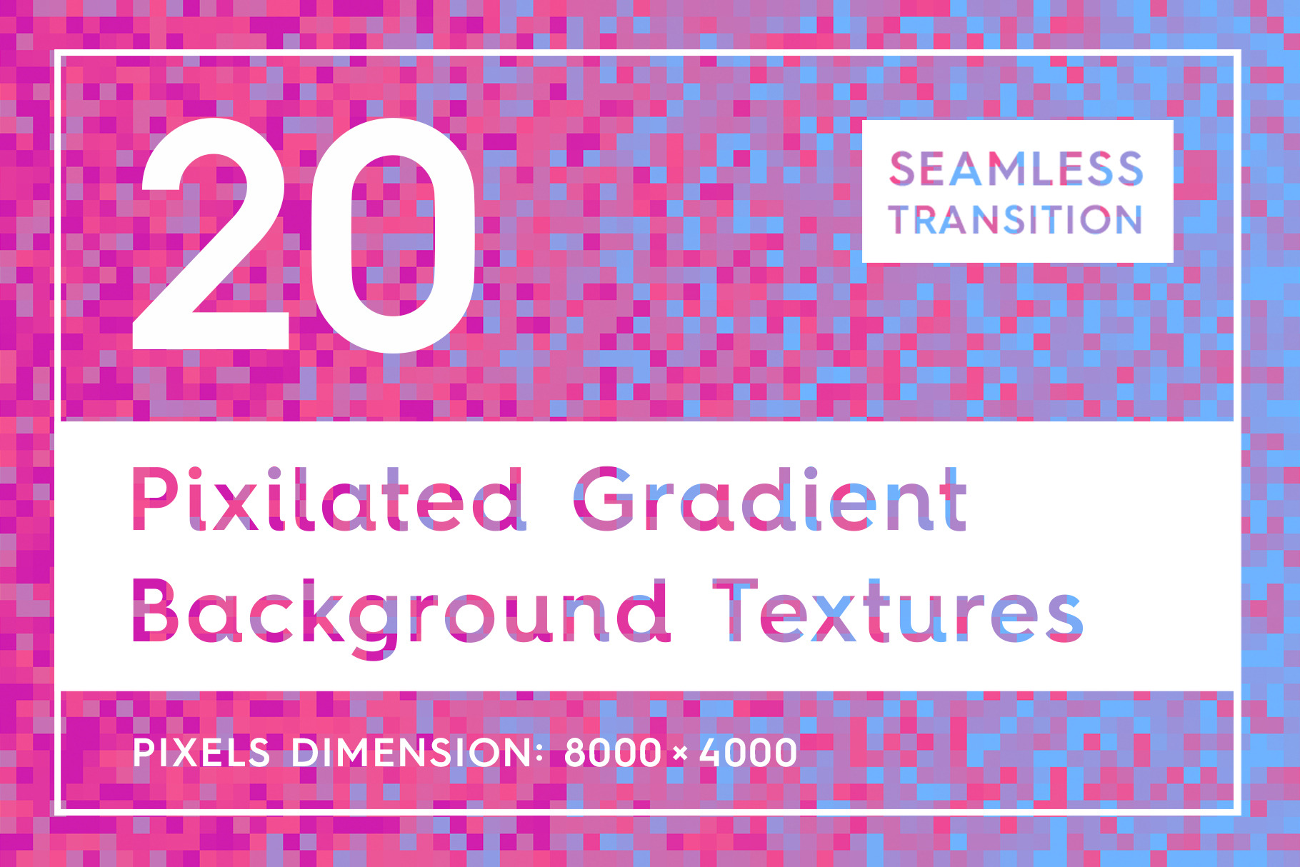 20 Pixilated Gradient Backgrounds, a Texture Graphic by Textures ...