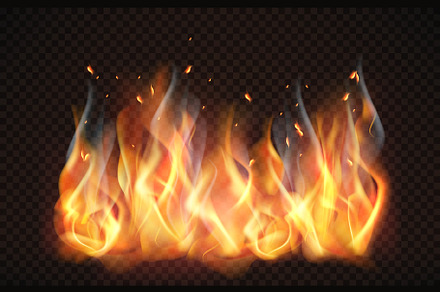 Realistic green fire border, burning | Textures ~ Creative Market