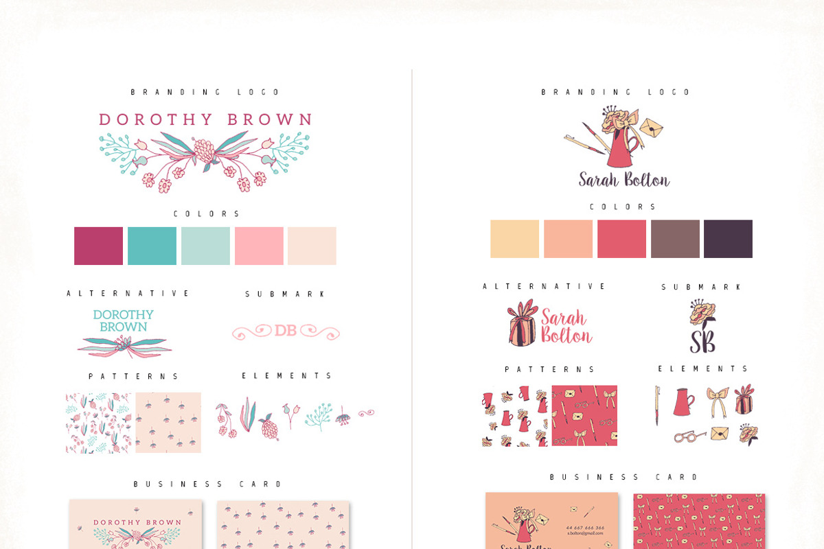 Personal Branding Logos, a Branding & Logo Template by Bloomart Studio