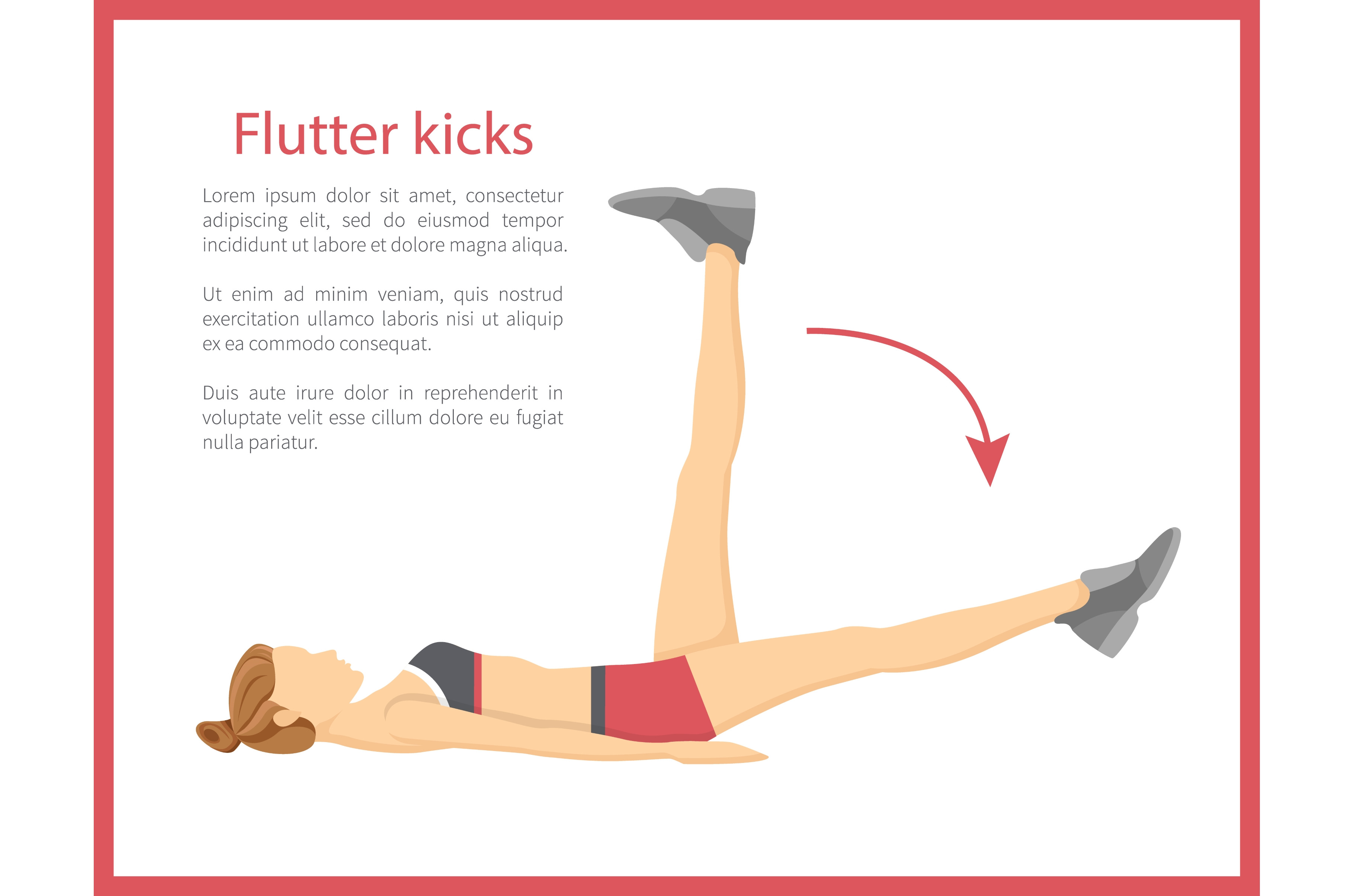 Flutter Kicks Banner Text Vector, a Healthcare Illustration by robuart ...