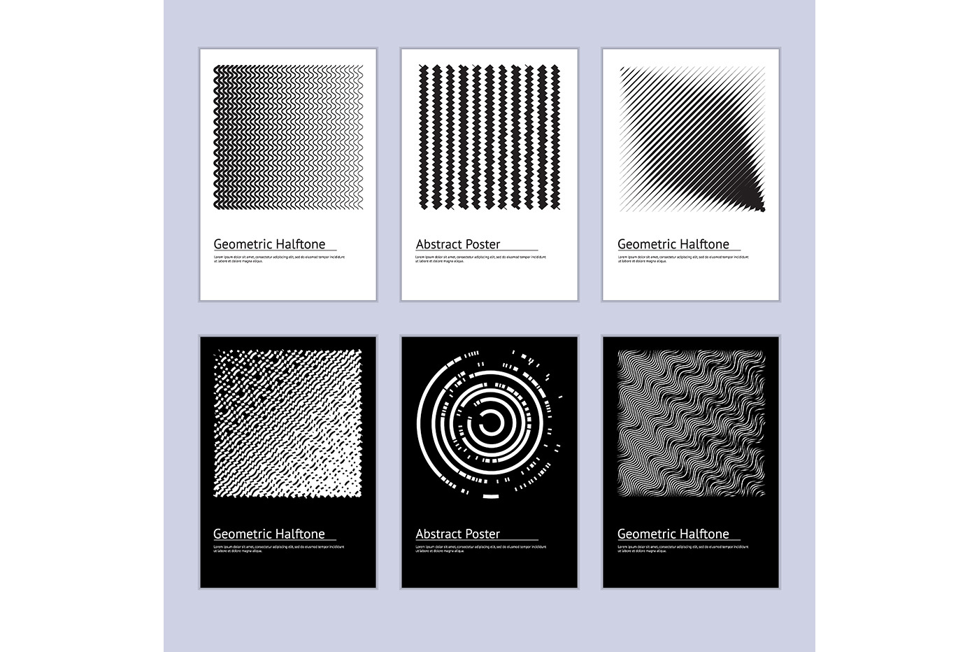 Abstract Halftone Poster Design, a Decorative Illustration by Bigmouse_art