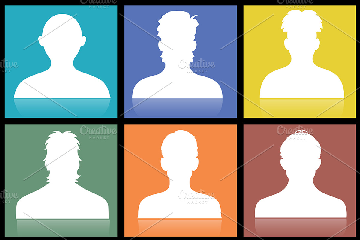 Male Profile Icons, a Person Illustration by TrueMitra Designs