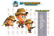 CowBoy 2D Game Sprites, an Illustration by DionArtworks