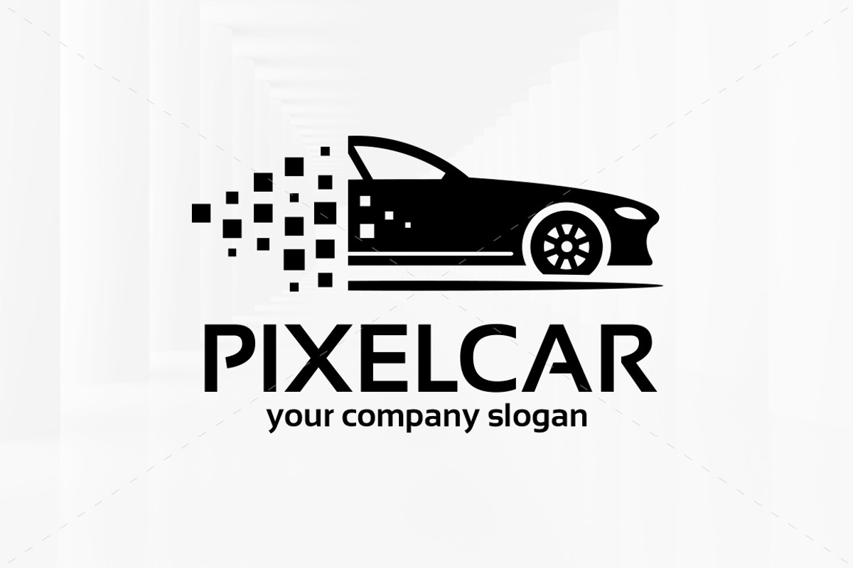 Pixel Car Logo Template, a Branding & Logo Template by LOGOMAGINE