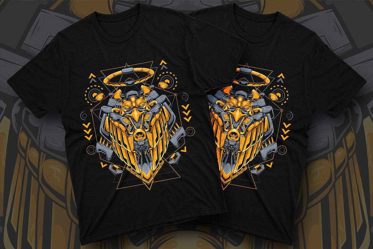 Eagle robot cyberpunk - vector, an Animal Illustration by erix_ultrasonic