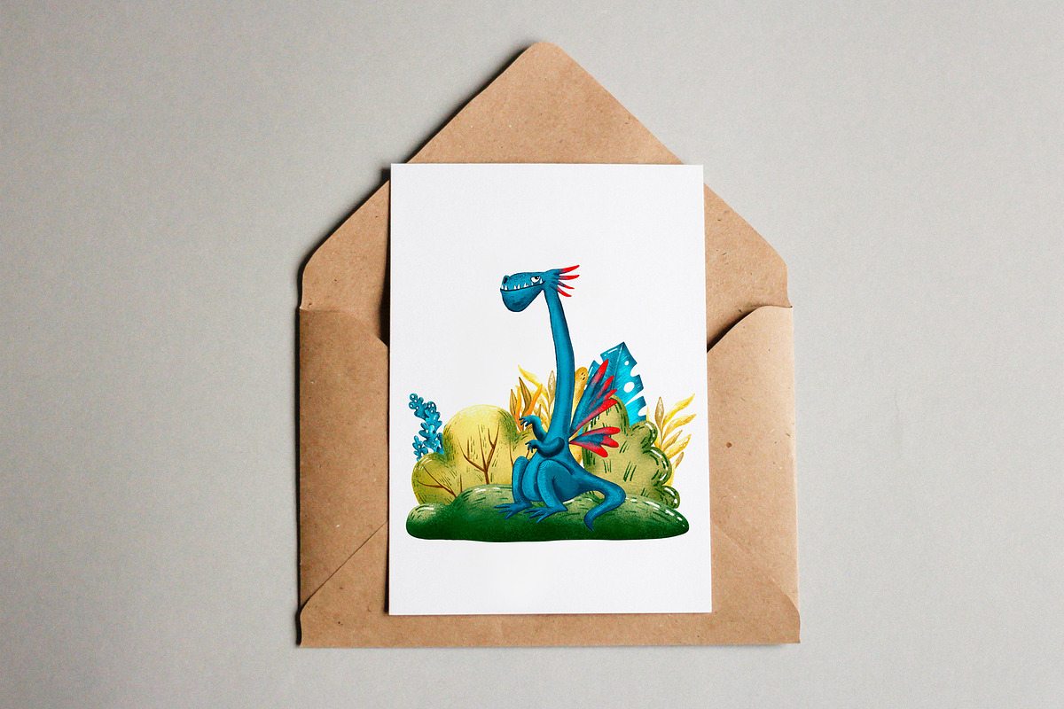 Cute Dragons - Clip Art Set, an Animal Illustration by Mashamashastu ...