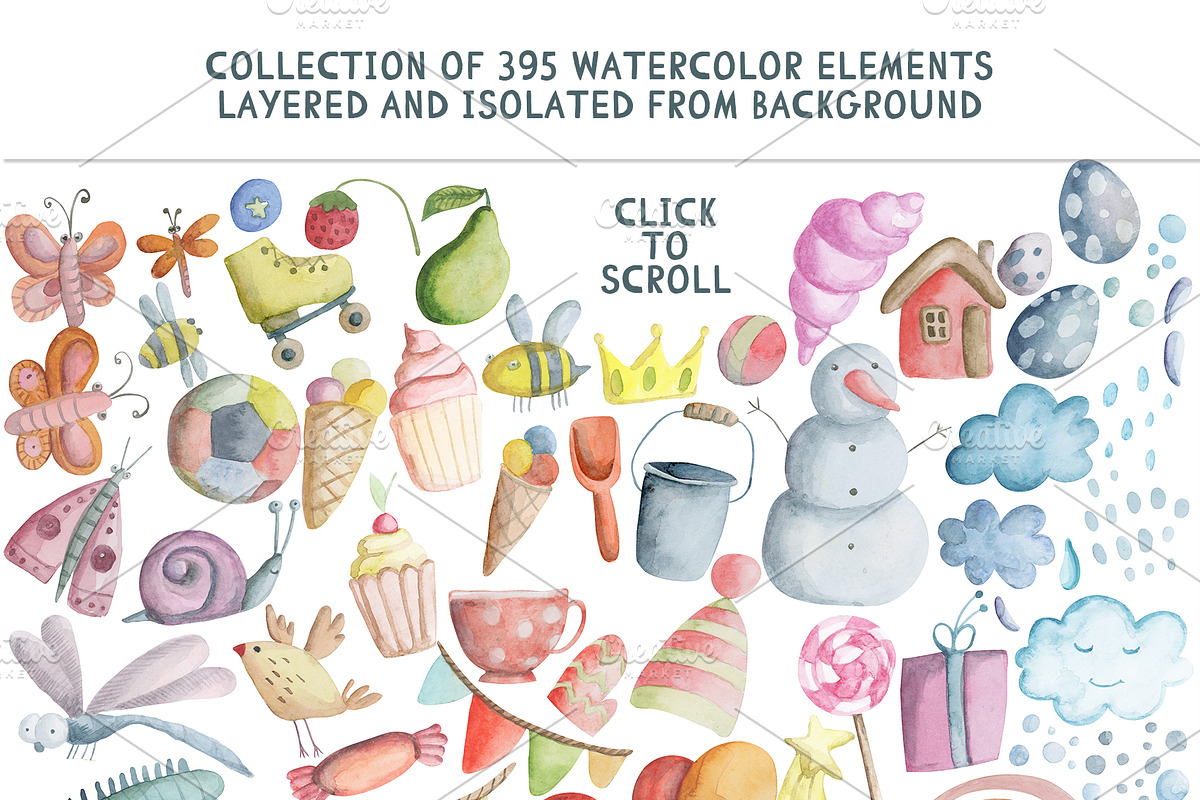 Watercolor Alphabet poster