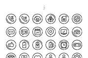 30 Notifications Icon set, an Outline Icon by Just Icon | Creative Market