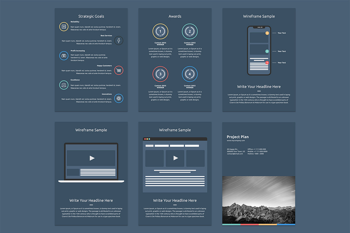 A4 Vertical Project Plan PowerPoint