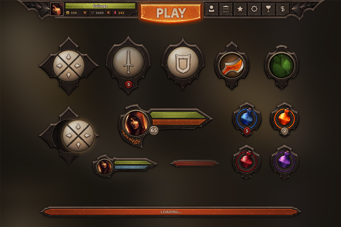 Burnblade UI, a Graphic by EvilSystem