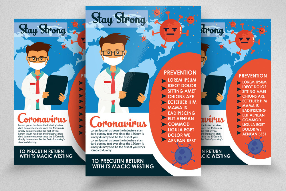 Coronavirus Safety Initiatives Flyer, a Flyer Template by Business Flyers
