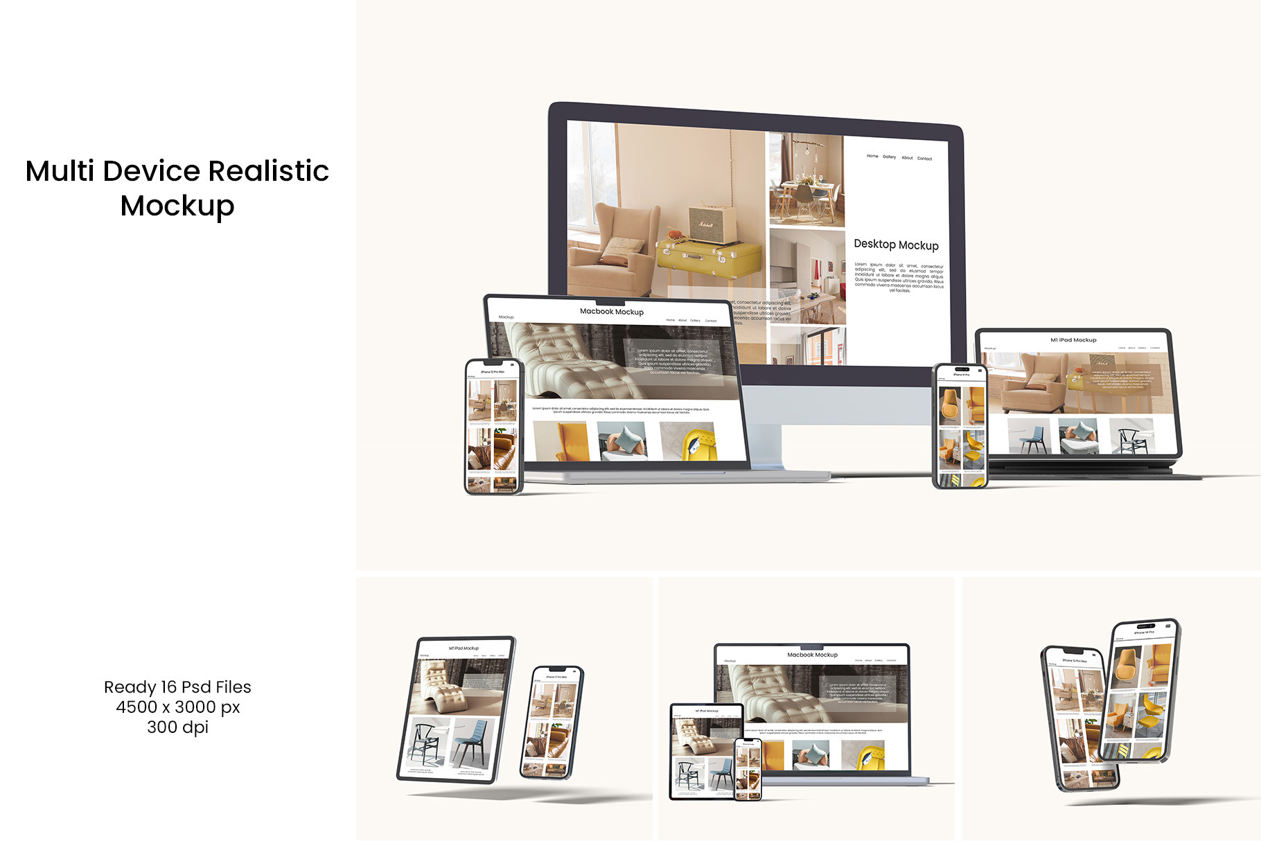 Multi Device Realistic Mockup