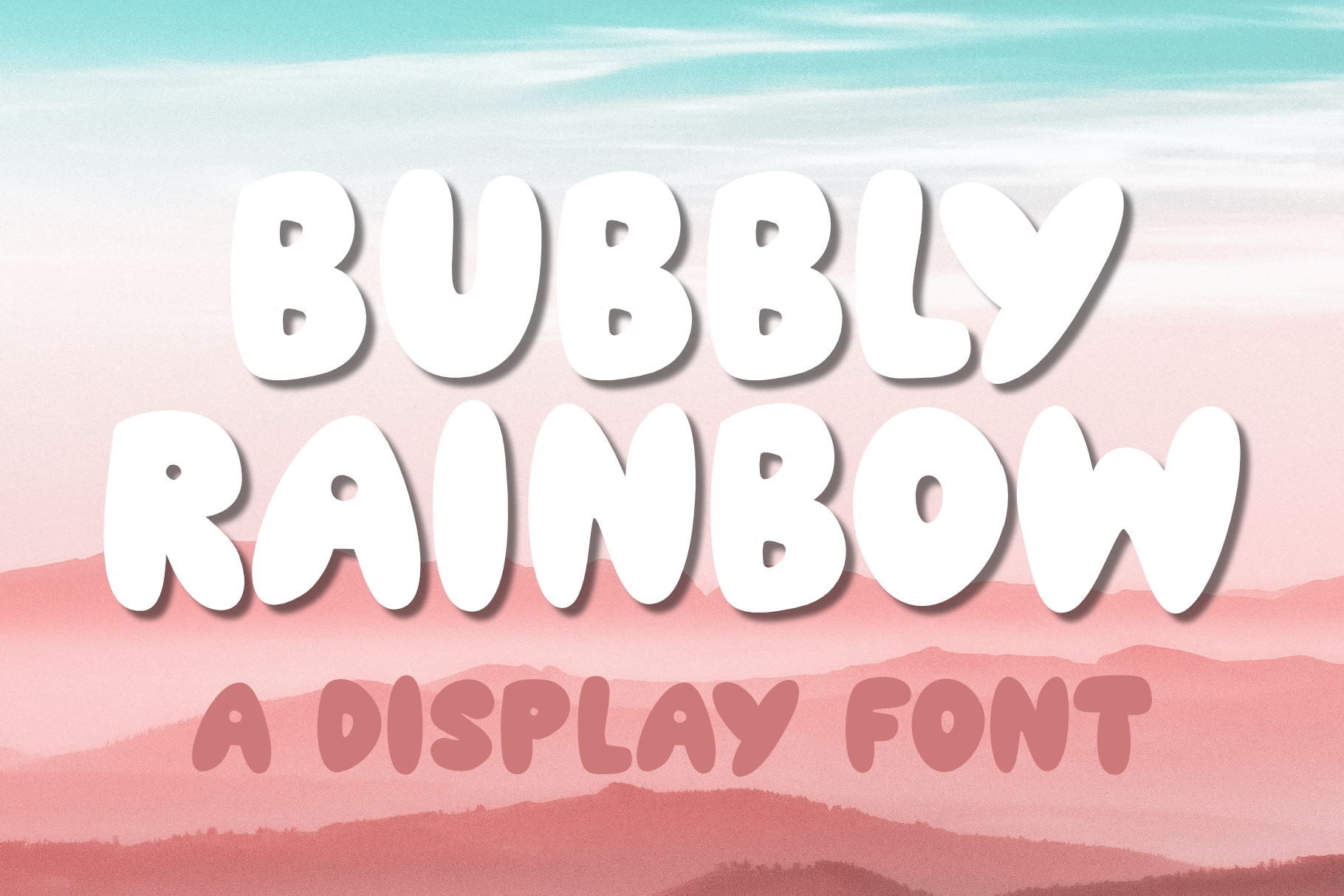 Bubbly Rainbow | A fun display font, a Font by Design av MAD