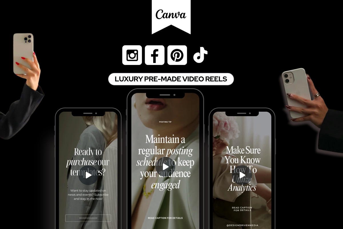 Faceless Reels Digital Marketing Canva