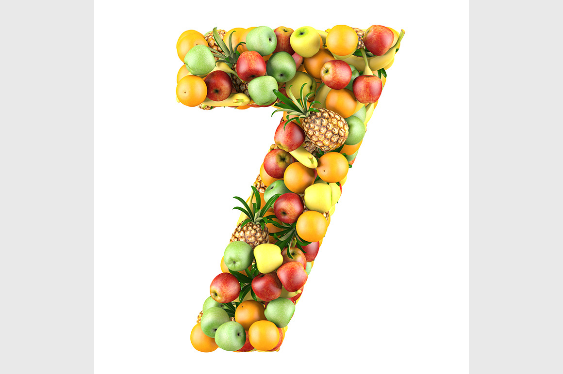 fruit number 7 | Education Illustrations ~ Creative Market