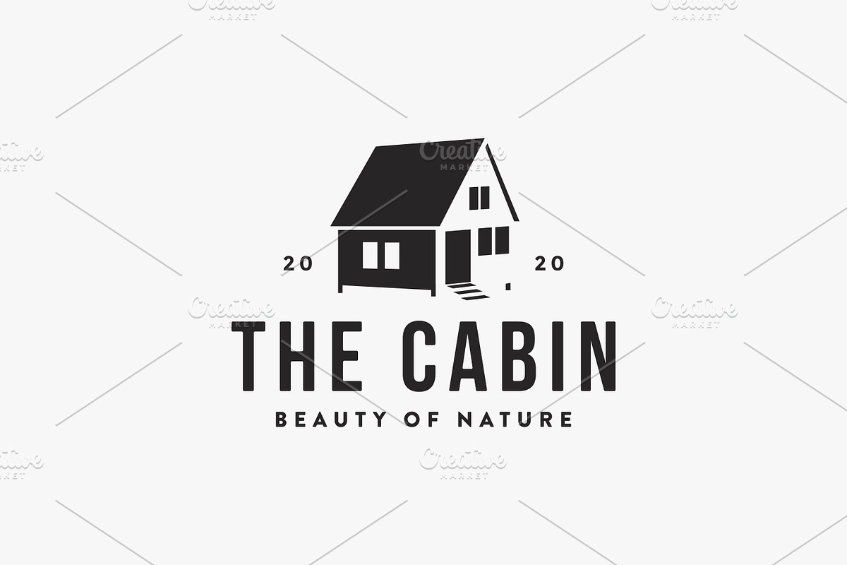 Simple tiny house, hut, cabin logo, a Branding & Logo Template by ...