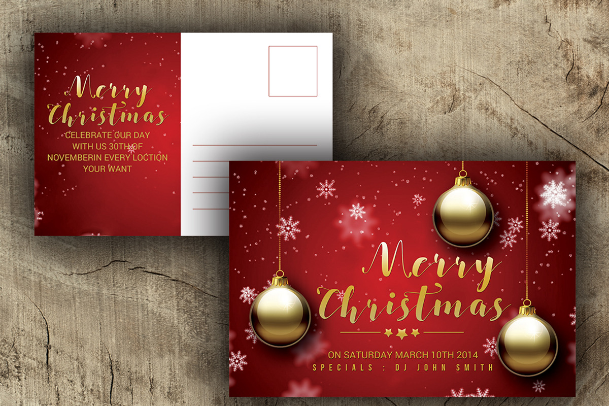 20-Psd Christmas Cards Bundle, a Card Template by AfzaalGraphics