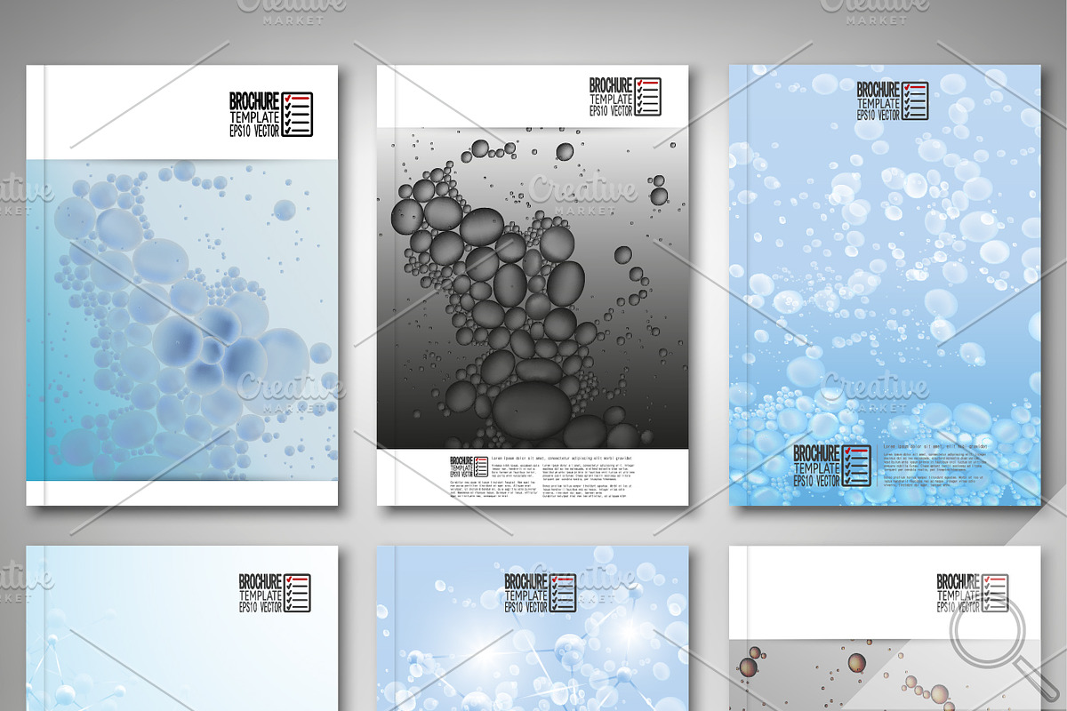 Science brochure or flyer templates, a Work Illustration by VectorShop