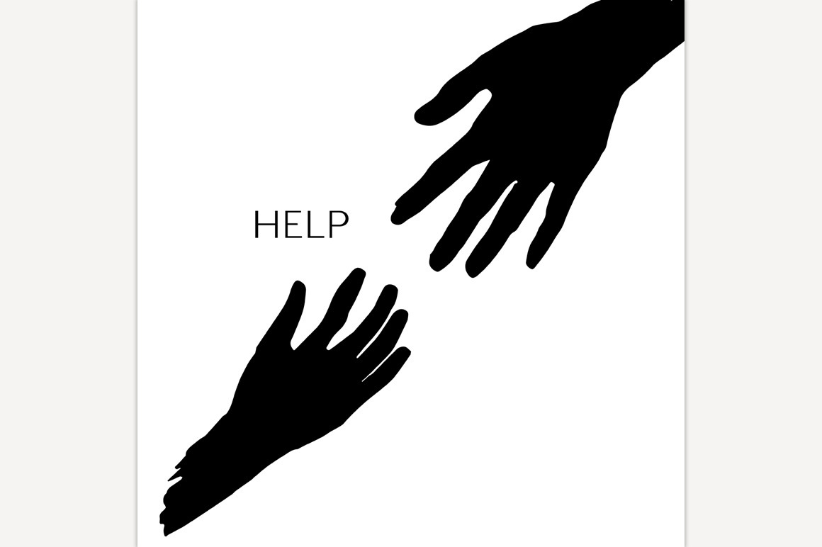 Vector Helping Hands, a Person Illustration by Anna's Shop