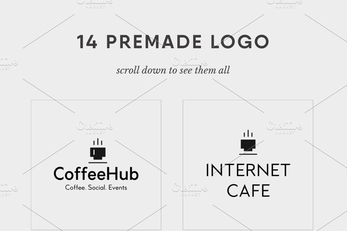 Coffee+network Logopack, a Branding & Logo Template by Dima&Leta Stolz