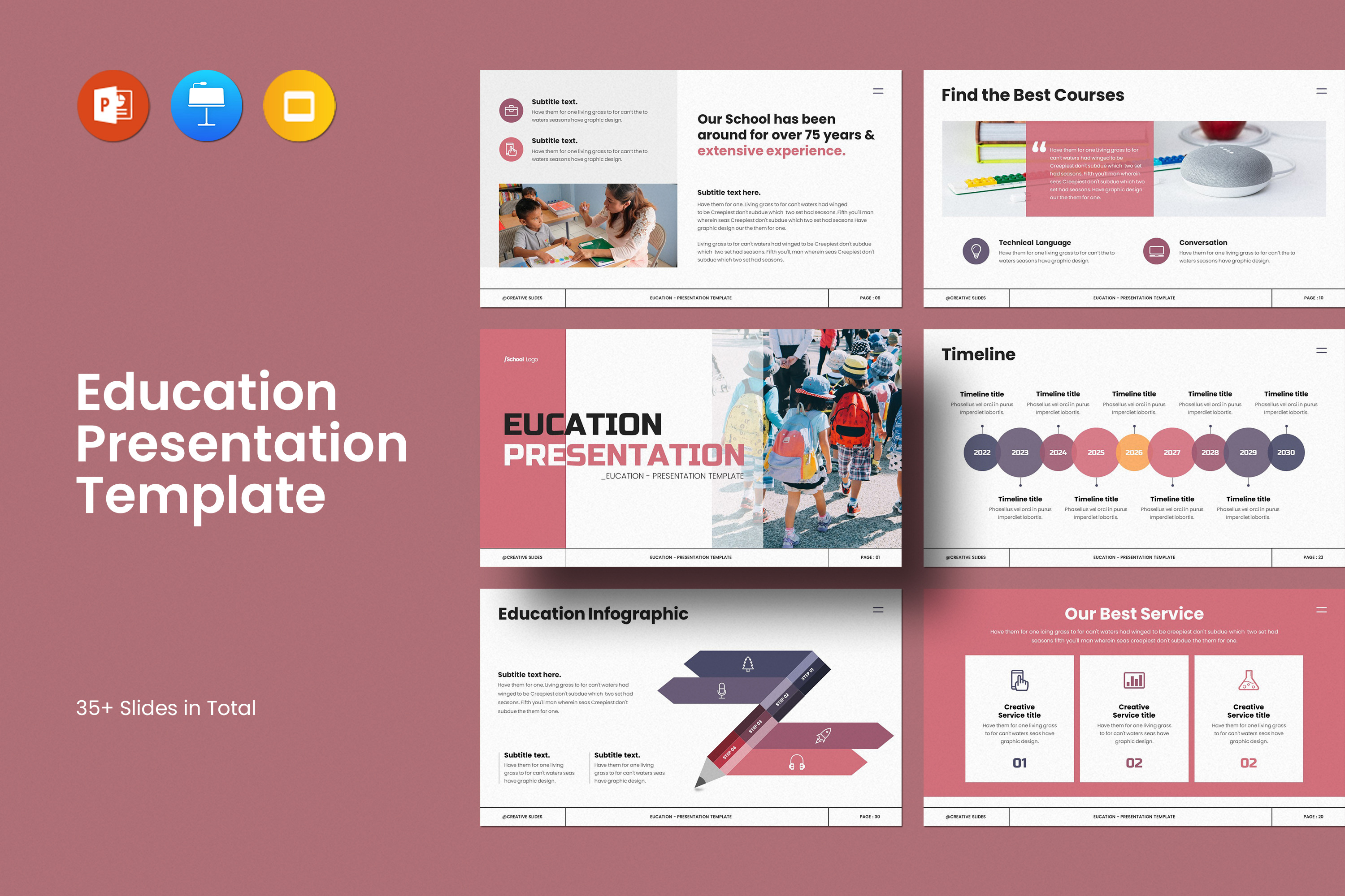 Education Presentation Template, a Presentation Template by CreativeSlides