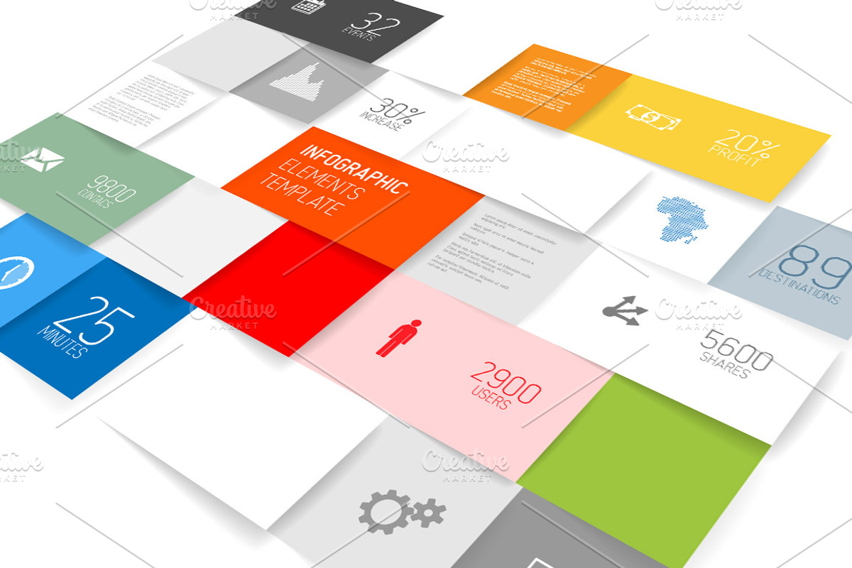 Vector Mosaic Infographic Template, a Presentation Template by Orson