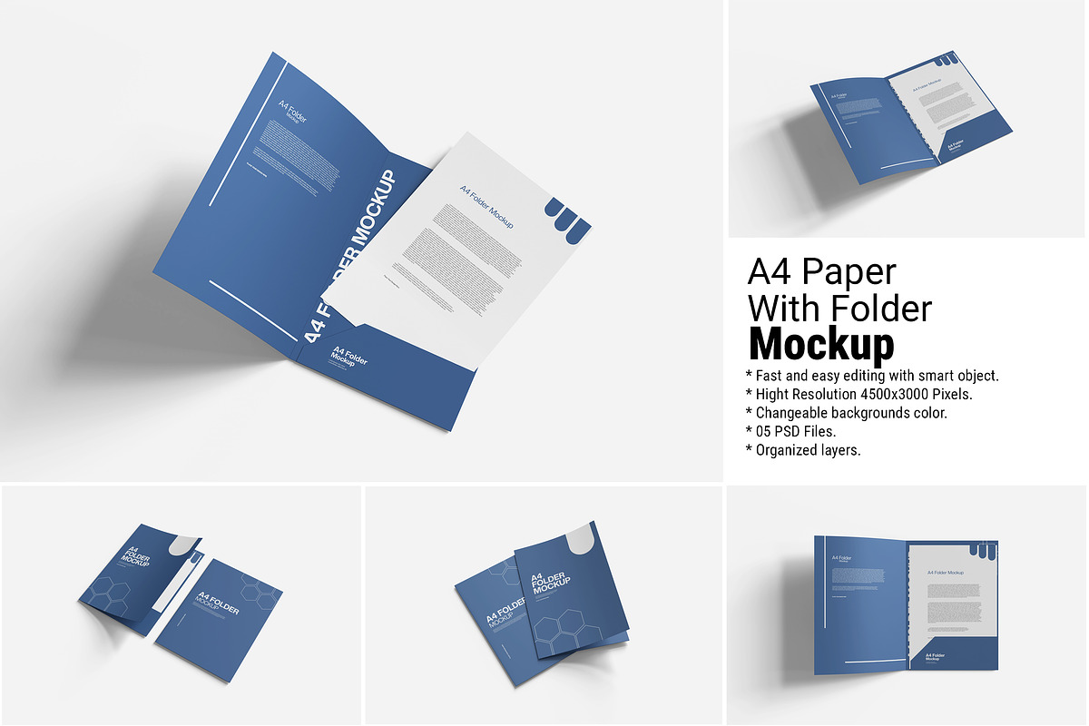 A4 Folder Mockup, a Product Mockup by Indah