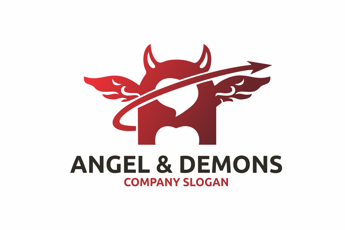 Letter A Demon Heart Logo, a Branding & Logo Template by ...