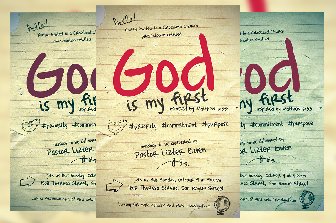 God Is My First, a Flyer Template by KiraYamato Design Studio