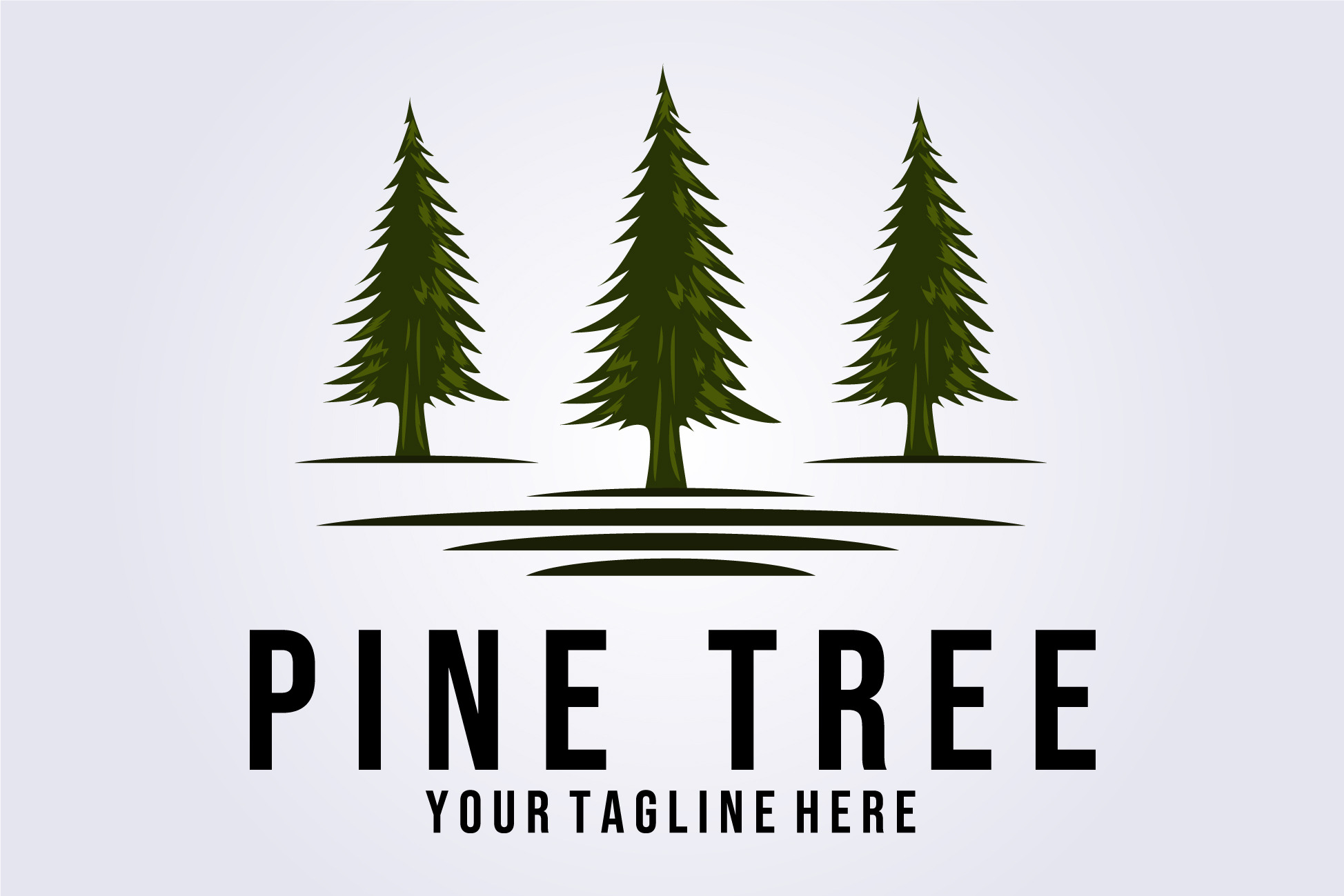 pine trees logo vector illustration, a Branding & Logo Template by Lodzrov