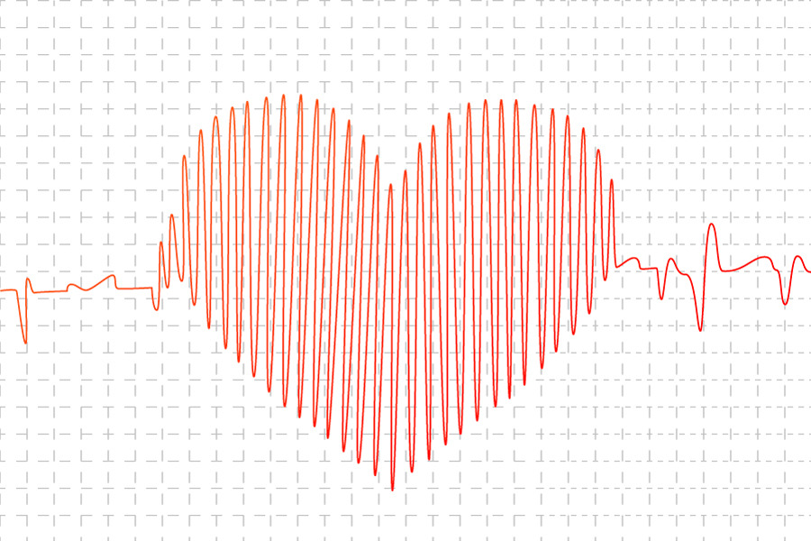 Cardiogram graph in heart shape | Healthcare Illustrations ~ Creative ...