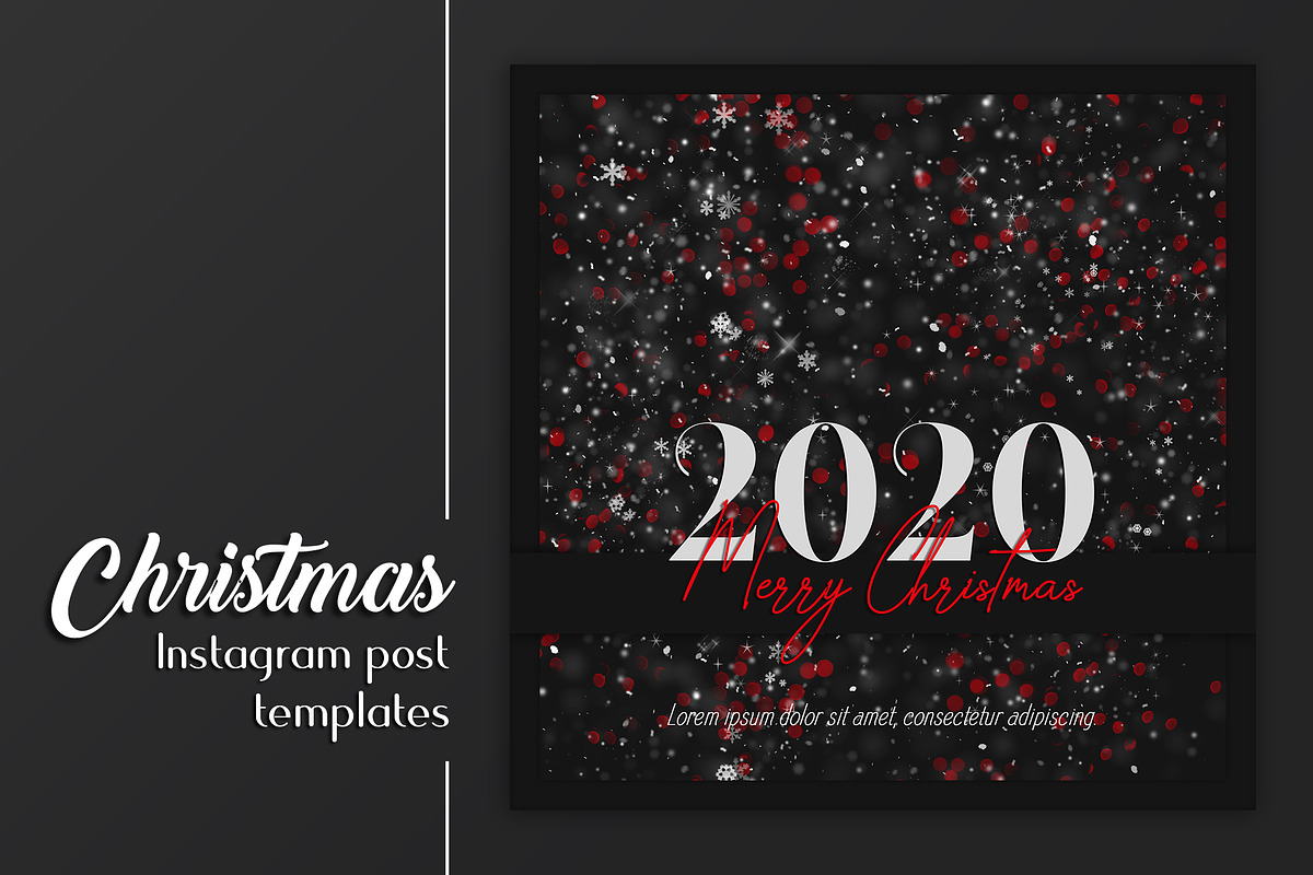 Christmas Instagram Post Templates, a Social Media Template by illycreative