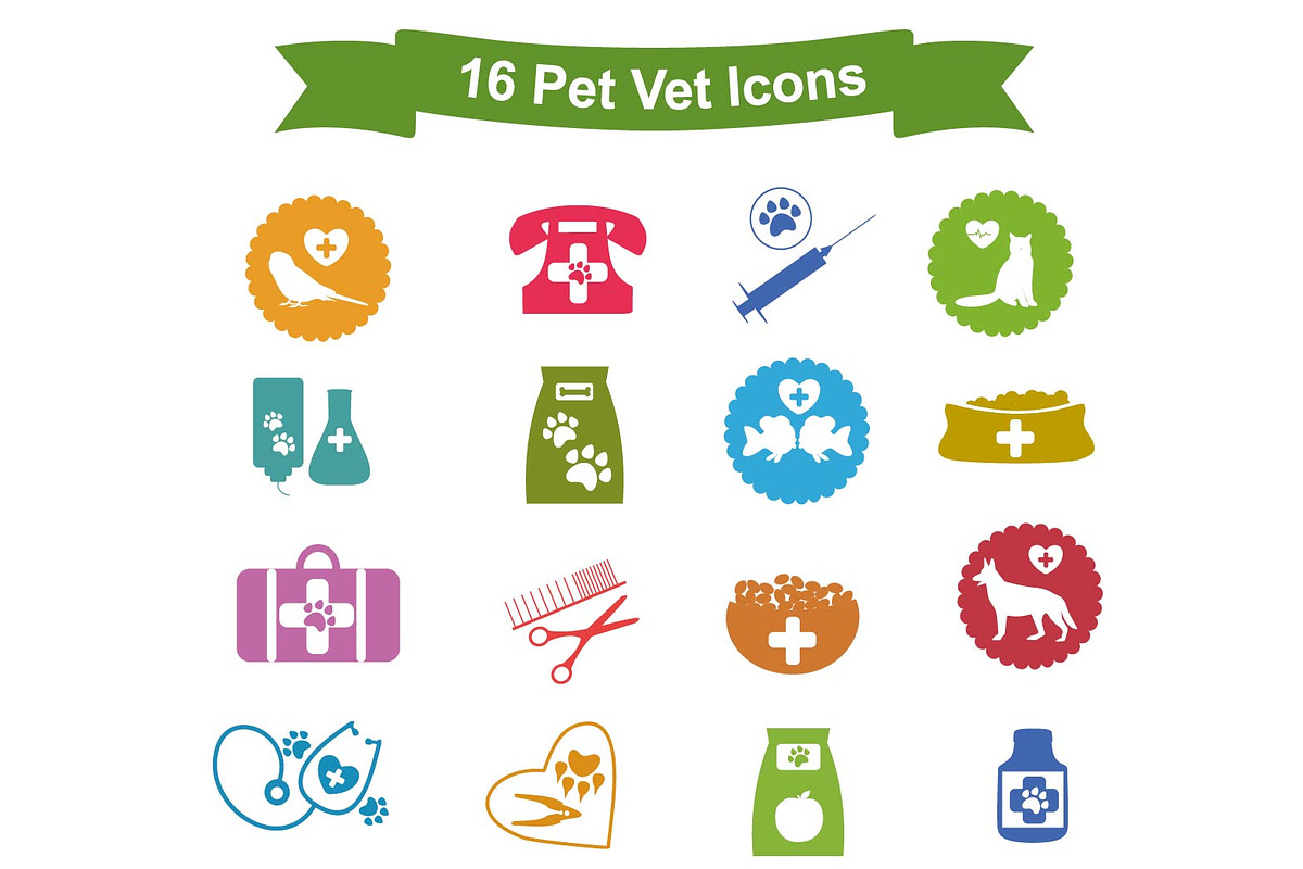 Vector pet vet icons, a Graphic by Svetlana Voloshina