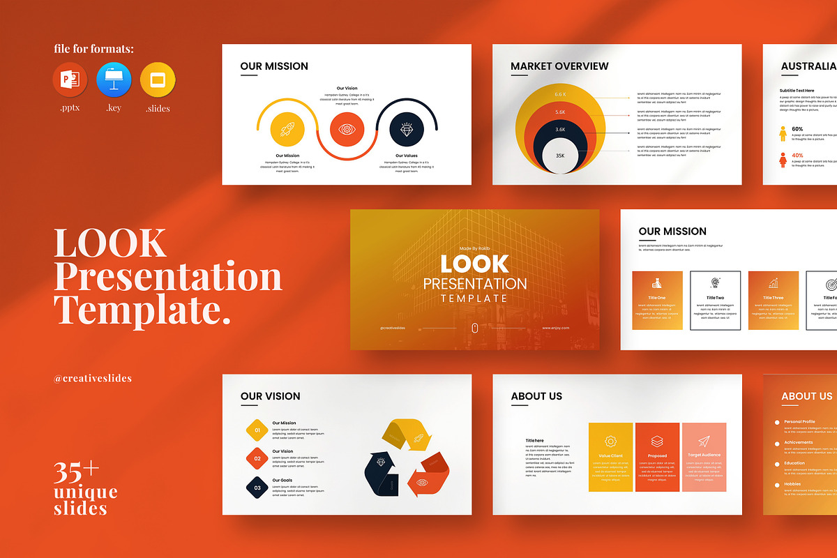 Look | PowerPoint Template, a Presentation Template by CreativeSlides