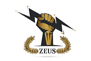 symbol of greek god zeus vector logo | Creative Market