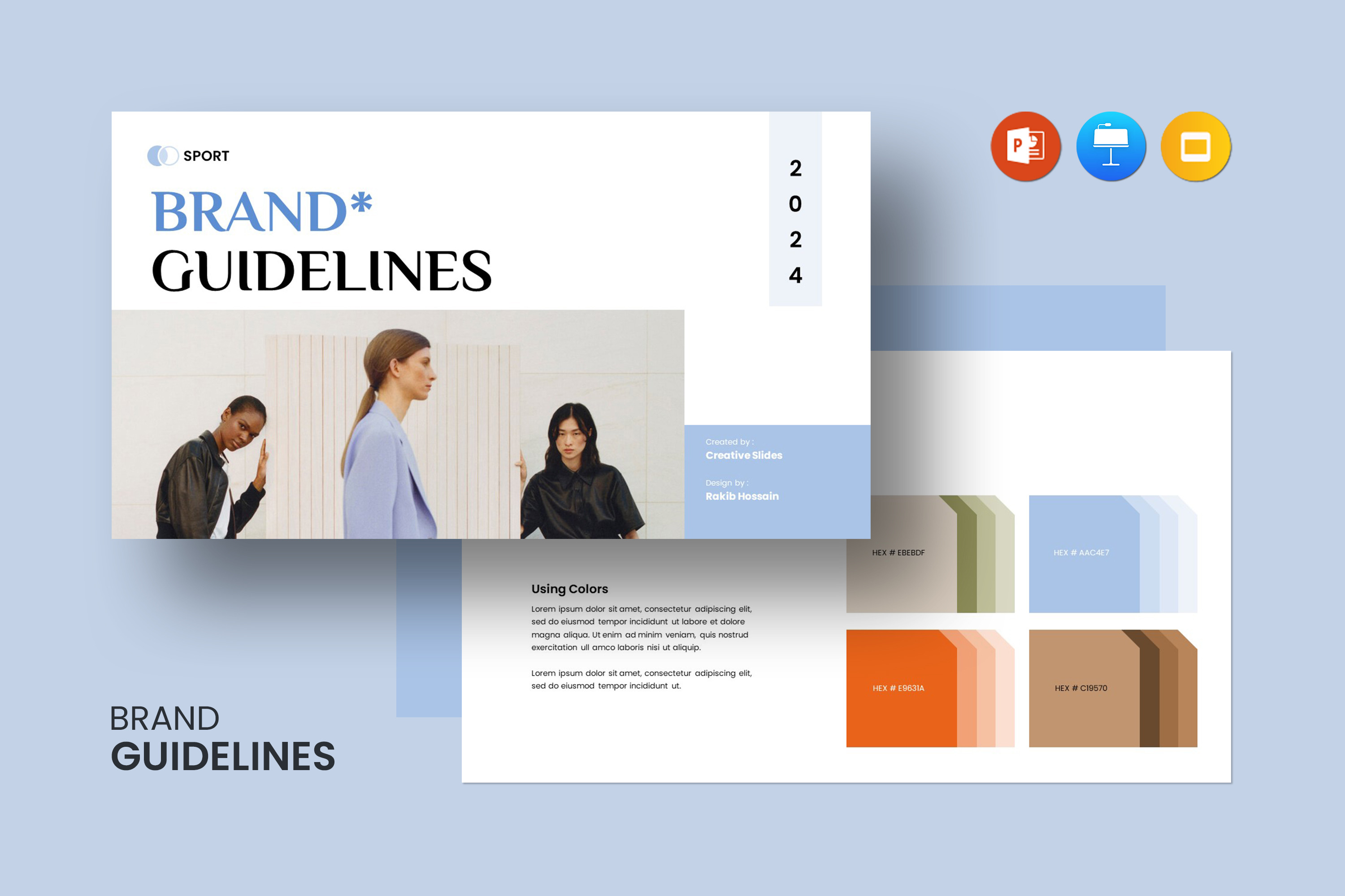 Brand Guidelines Template, a Presentation Template by CreativeSlides